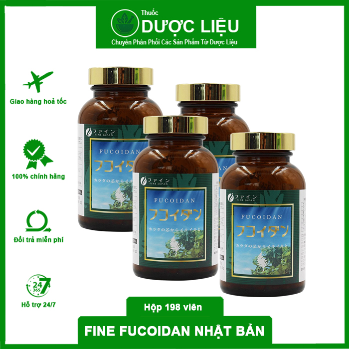Viên nang tảo Mekabu Fucoidan Fine Nhật Bản. Hộp 198 viên